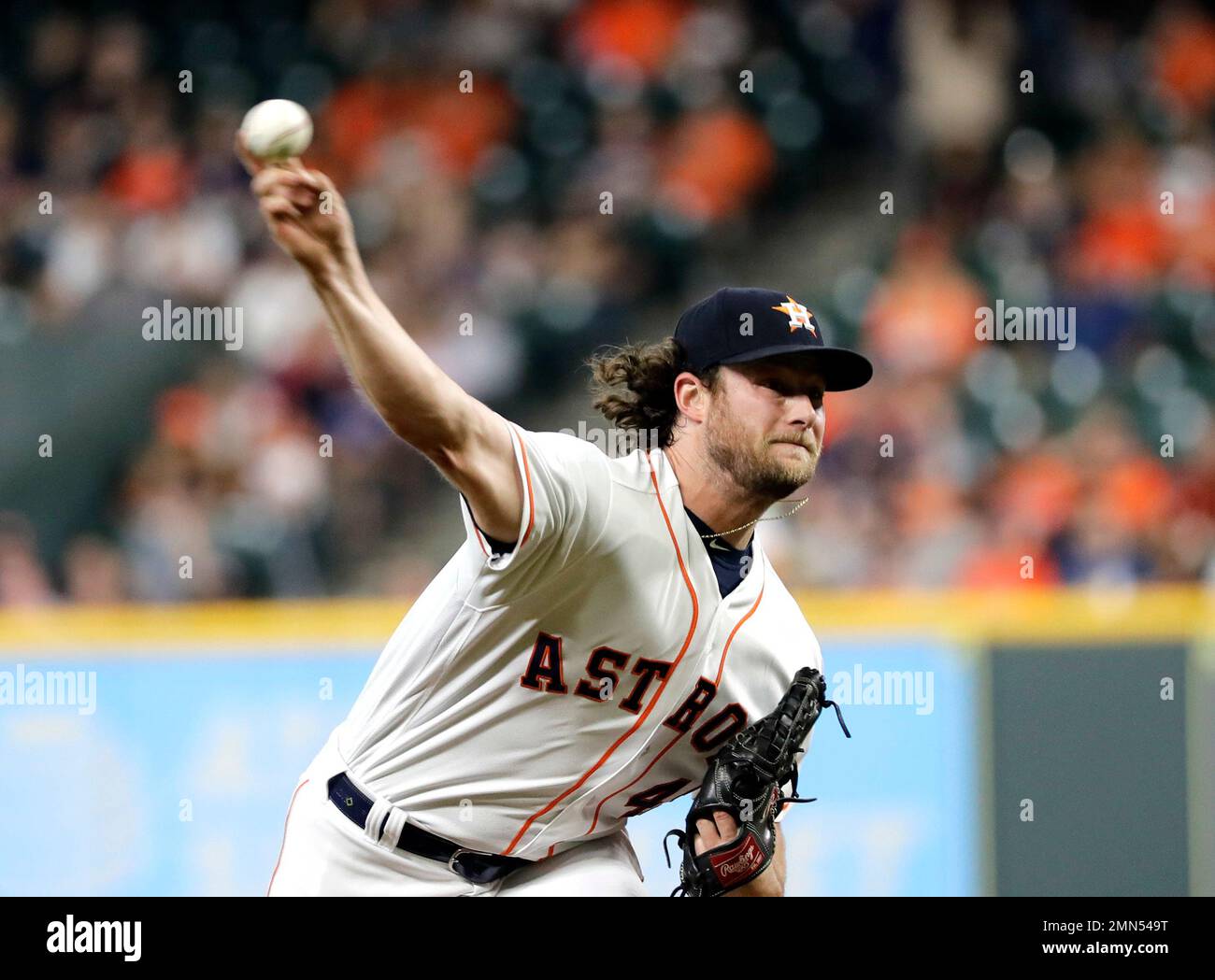 Houston Astros starting pitcher Gerrit Cole throws against the Tampa ...