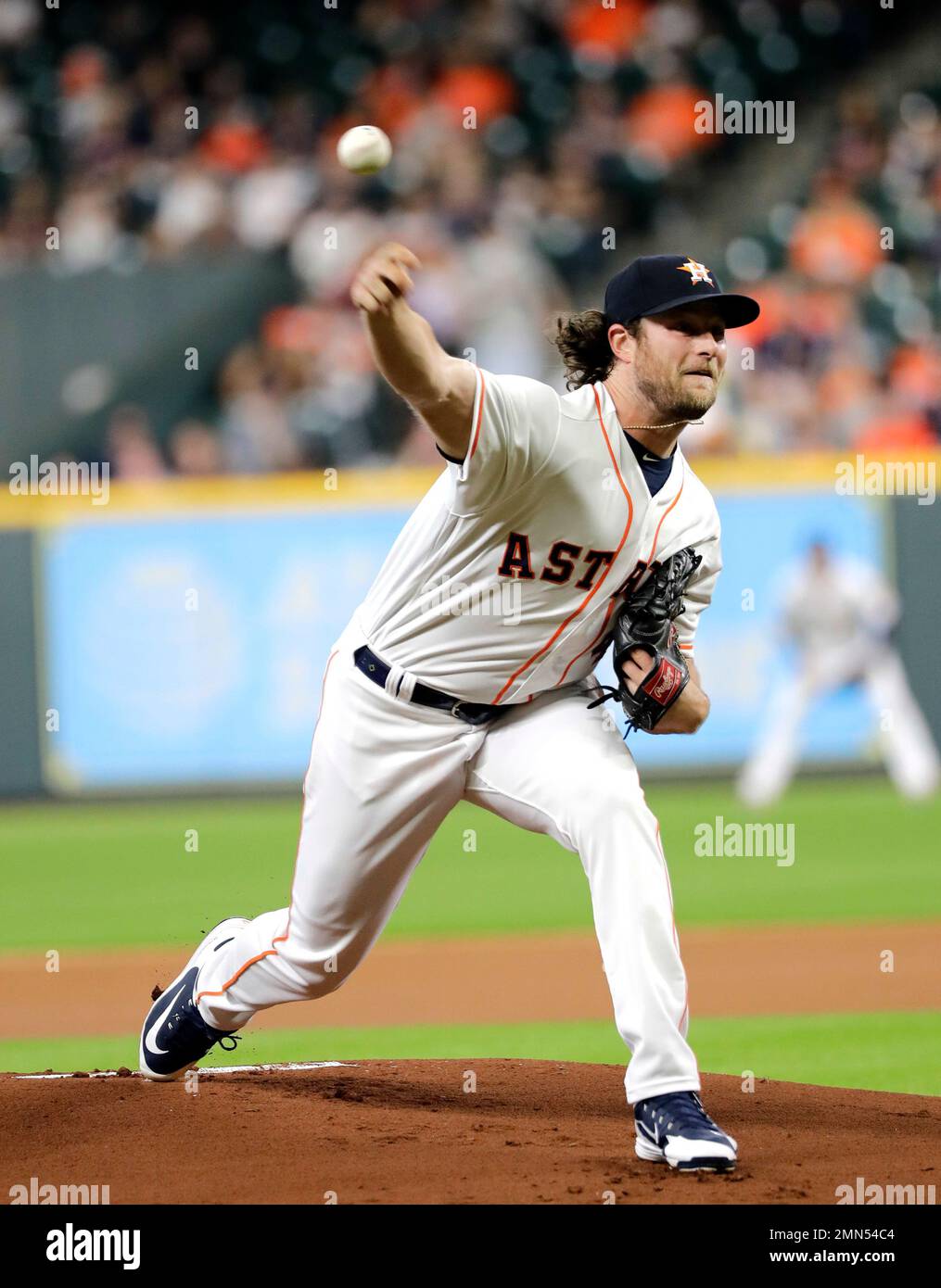 Houston Astros starting pitcher Gerrit Cole throws against the Tampa ...