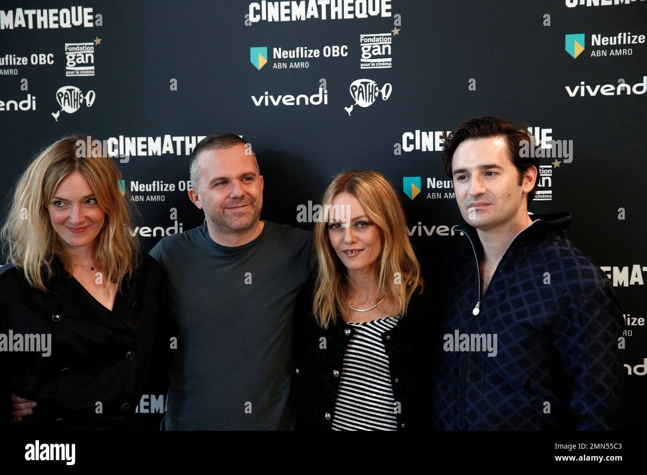 From left french actress Kate Moran, Director Yann Gonzalez, actress ...