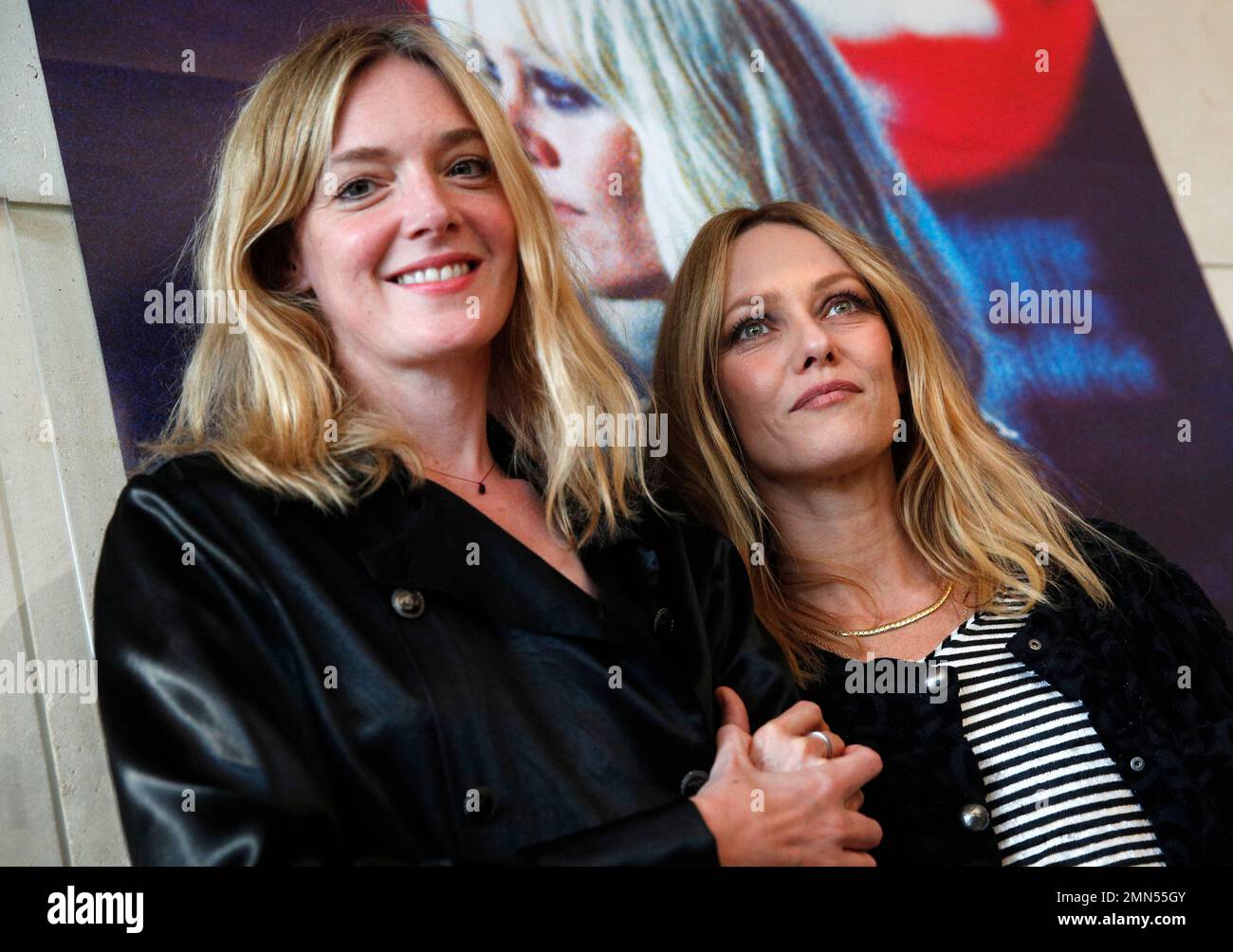 French actresses Vanessa Paradis, right, and Kate Moran poses before ...