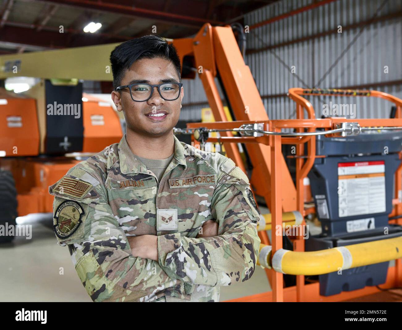 U.S. Air Force Airman 1st Class Vijay-Phillip Julian, 733rd Air ...