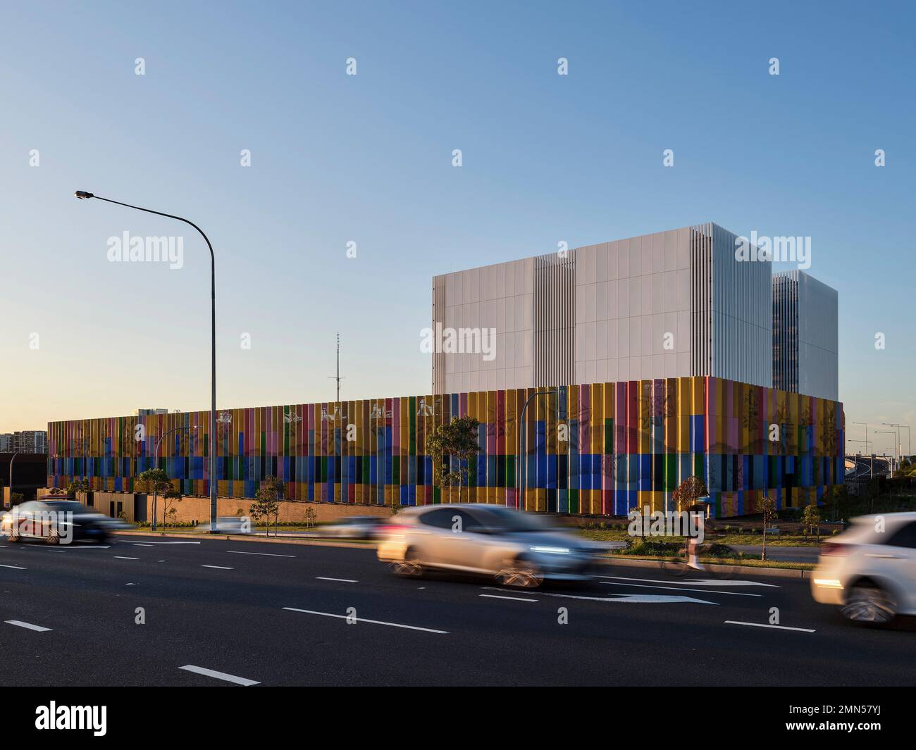 Northern and western building facades from across Campbell Street ...