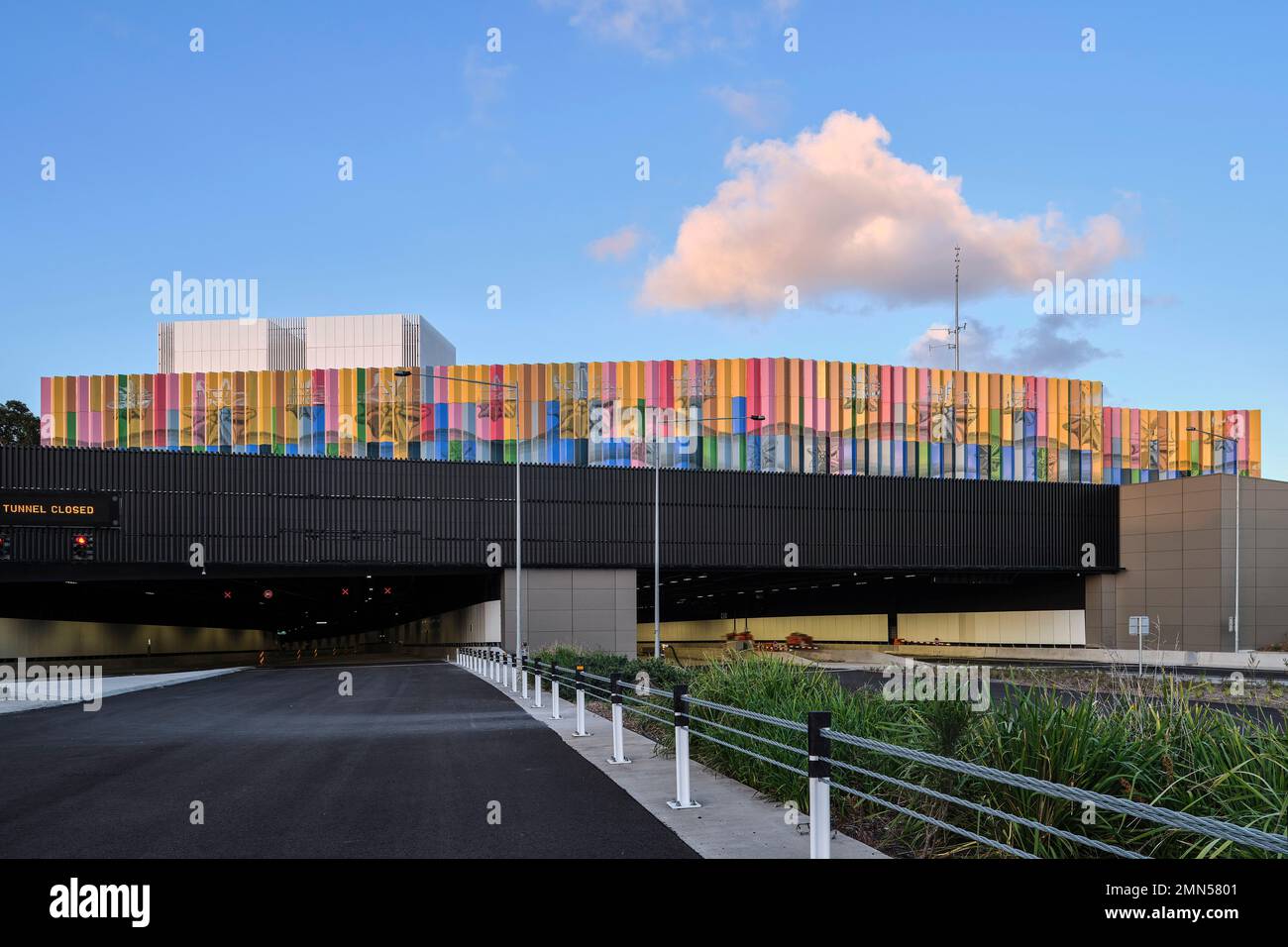 Tunnel portal with ventilation building above. Westconnex M4-M5 Link ...