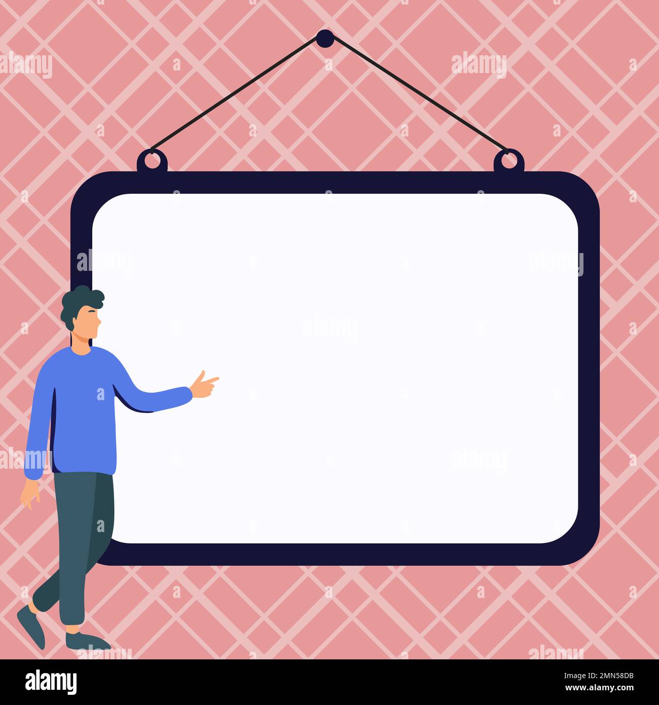 Presentator shows important information on whiteboard. Man show main ...