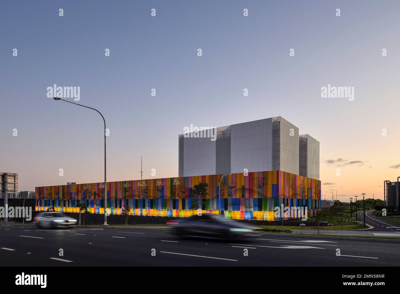 Northern and western building facades from across Campbell Street with ...