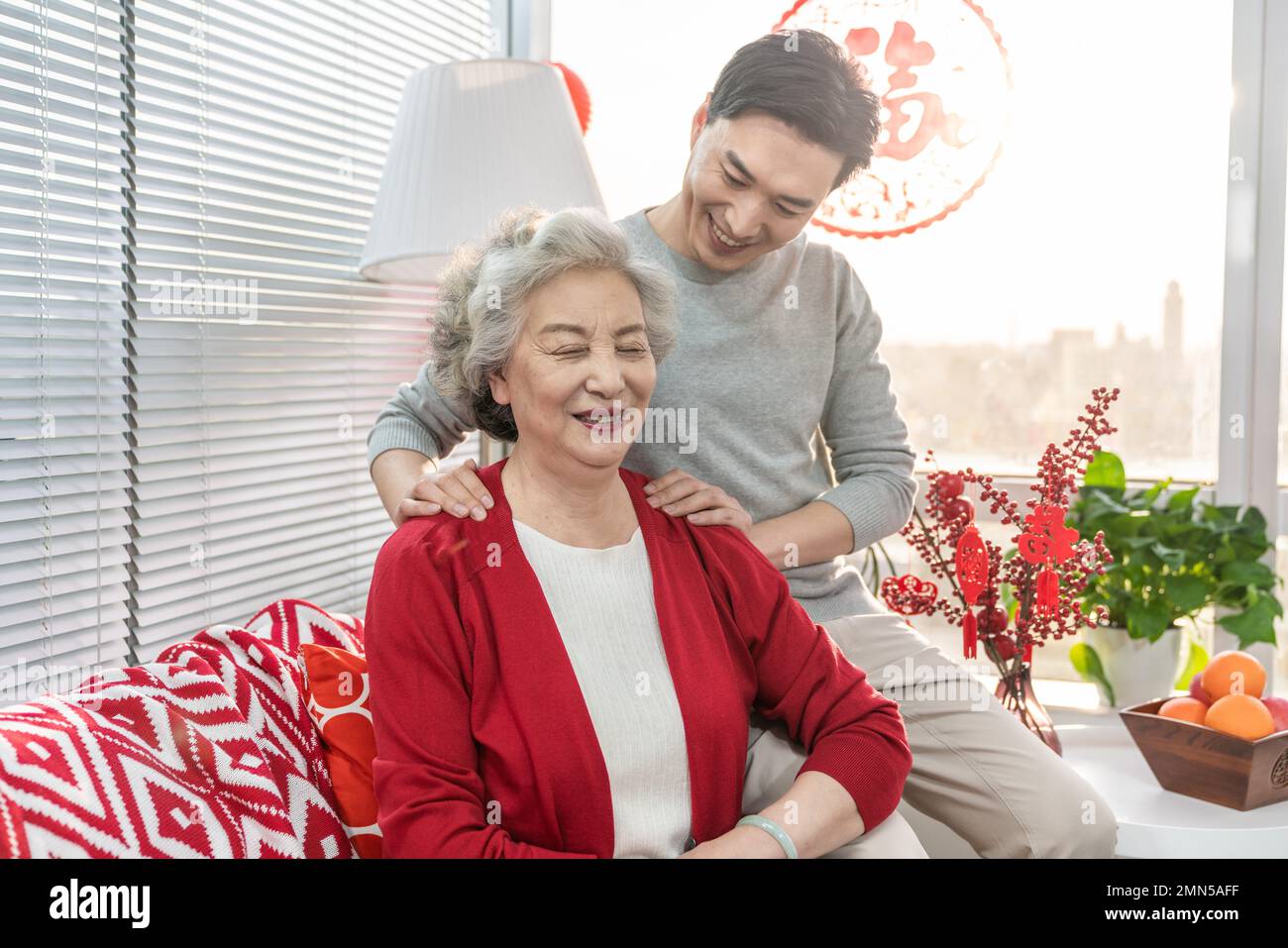 Happy mother and son Stock Photo - Alamy
