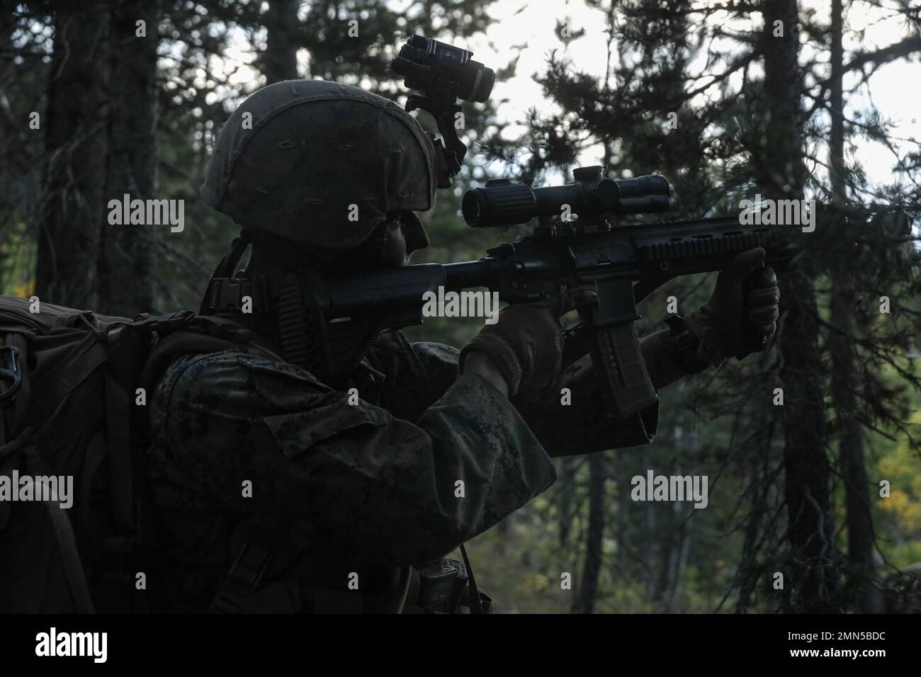 U.S. Marine Lance Cpl. Micah Kennell, a rifleman with Echo Company, 2nd ...
