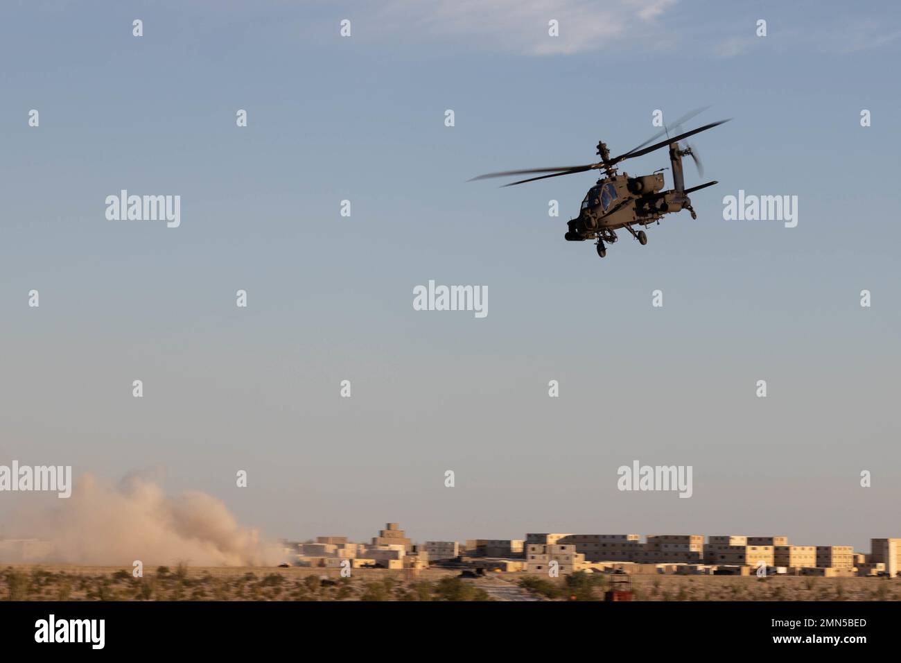 A U.S. Army Boeing AH-64E Apache, supporting Marine Aviation Weapons ...