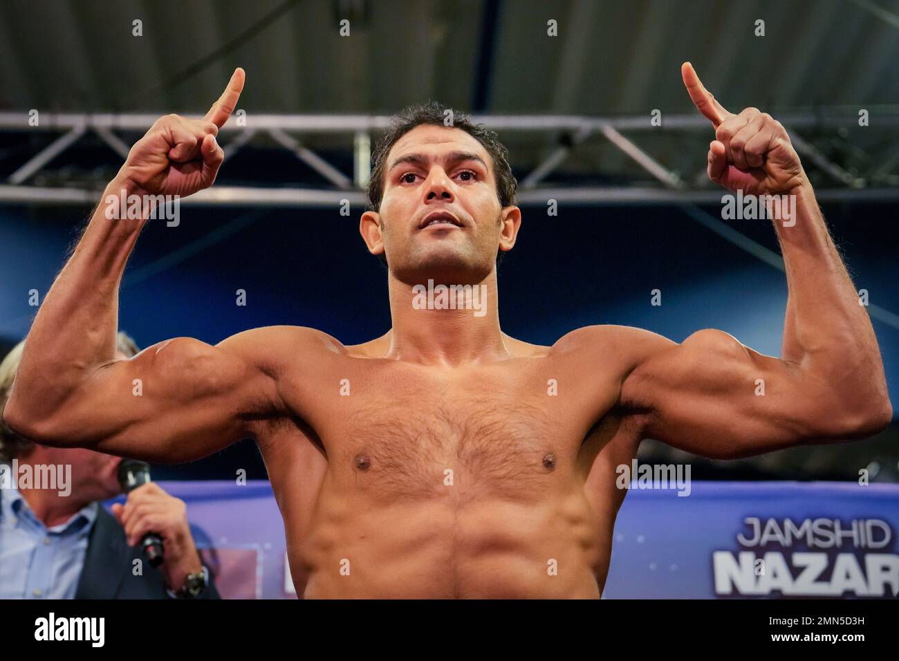Oslo 20230127.Weigh-in before tomorrow's professional boxing event in ...