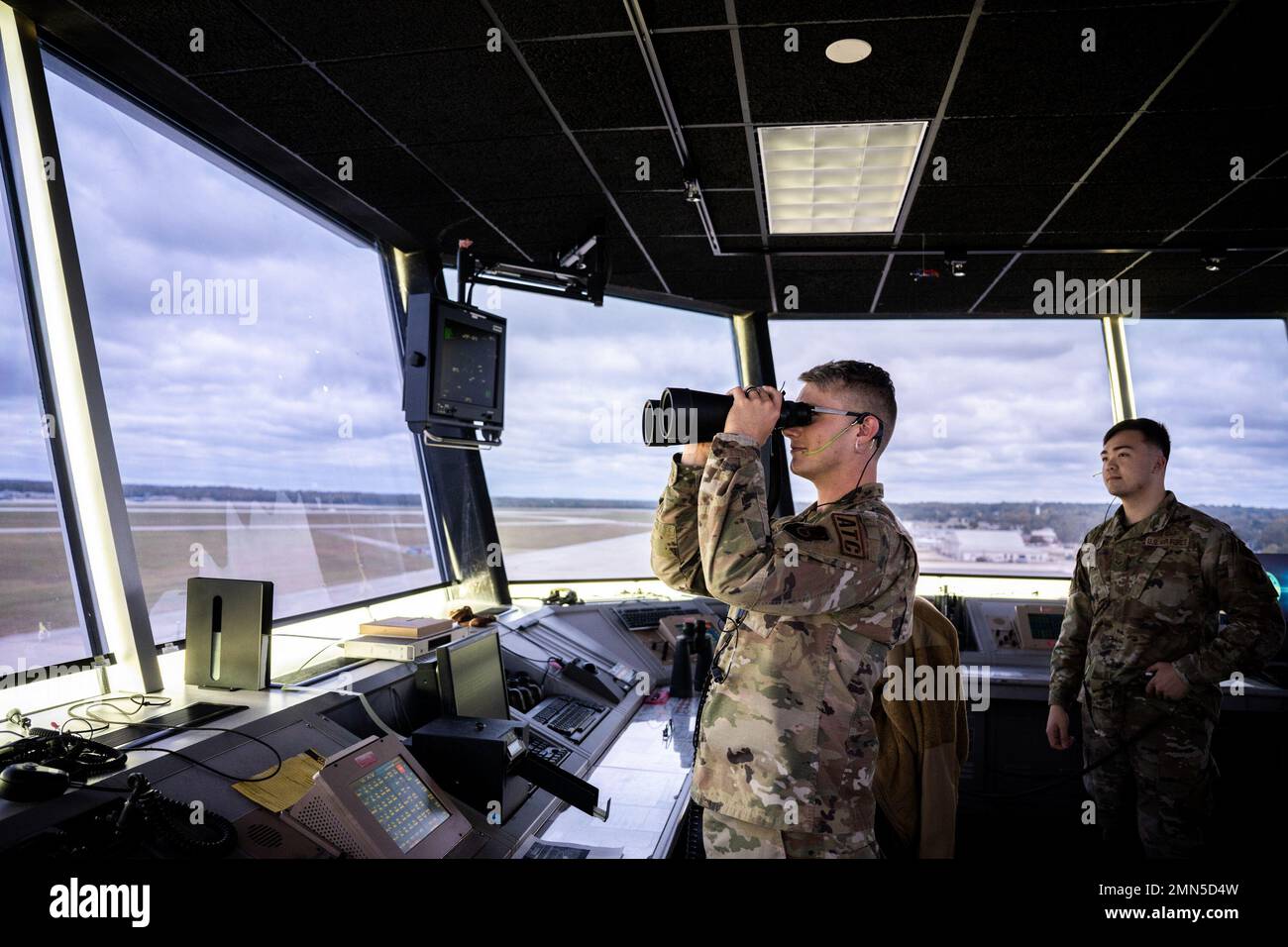 U.S. Air Force 88th Operations Support Squadron air traffic controllers ...