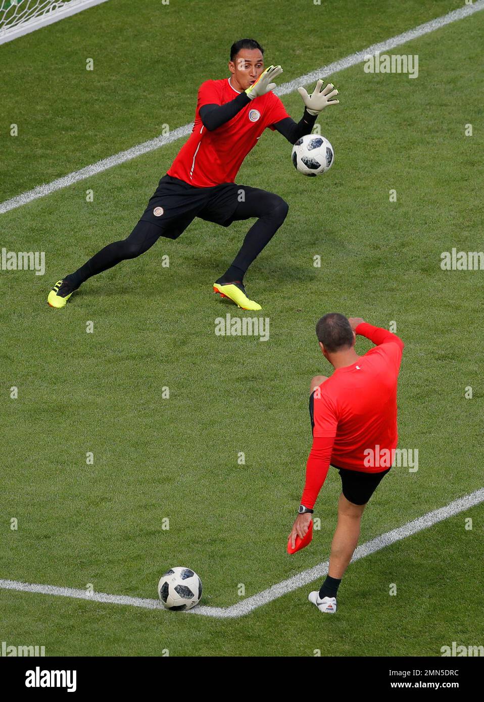 Costa Rica goalkeeper Keylor Navas warm up prior the group E match ...