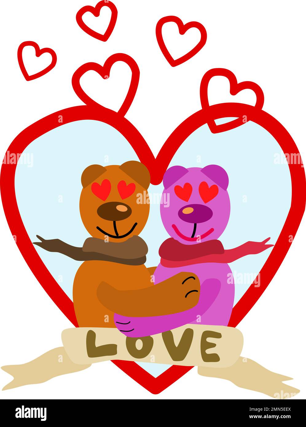Image of sweet couple of bears Stock Photo - Alamy