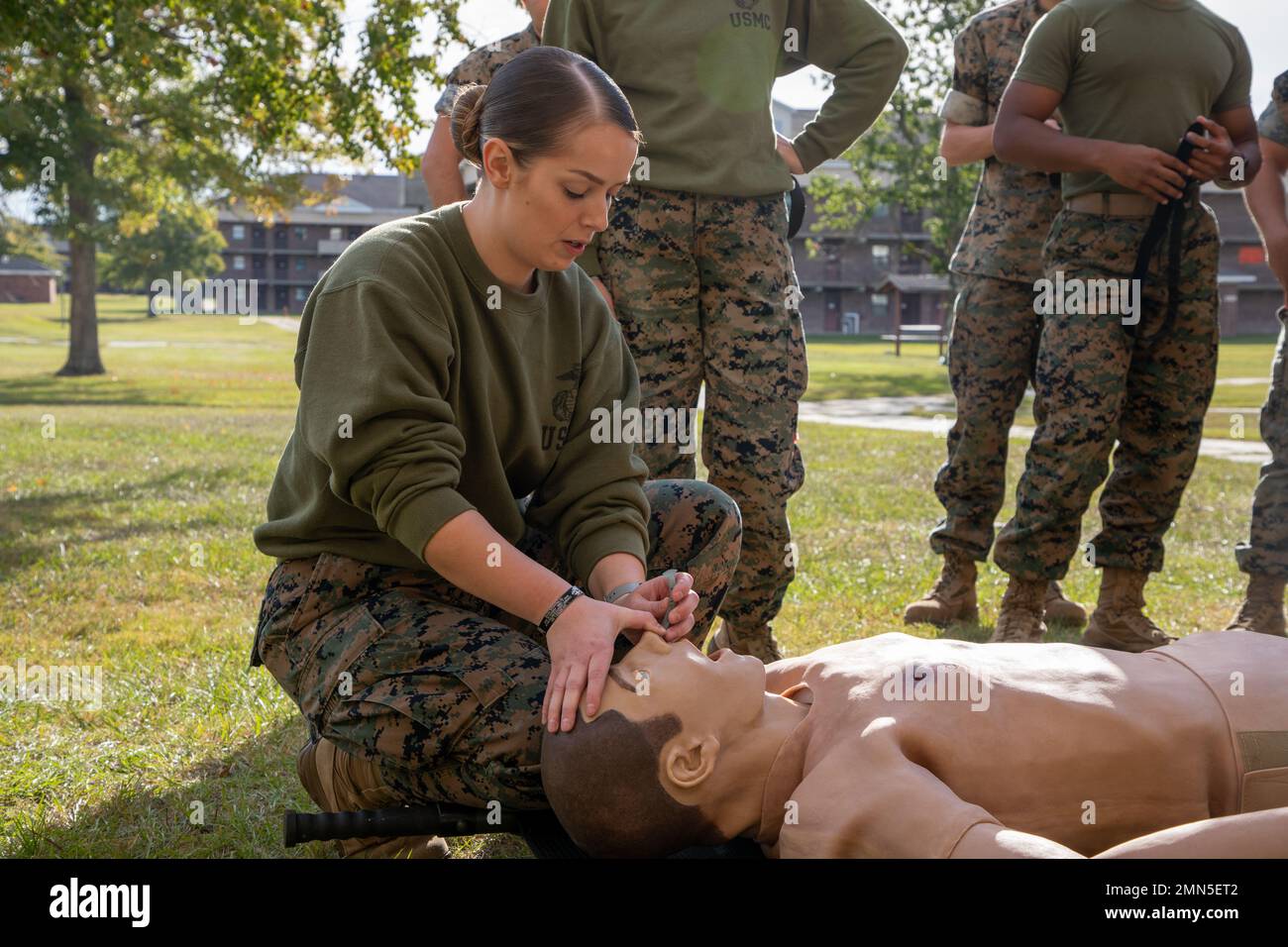 U.S. Navy Hospital Corpsman 2nd Class Morgan Little with the 24th ...