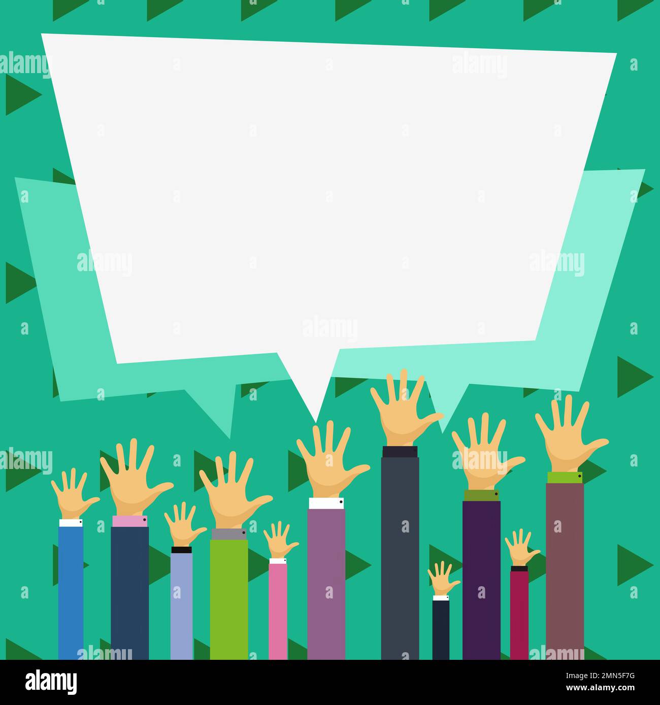 Hands raised up pointing to whiteboard with important information. Big ...