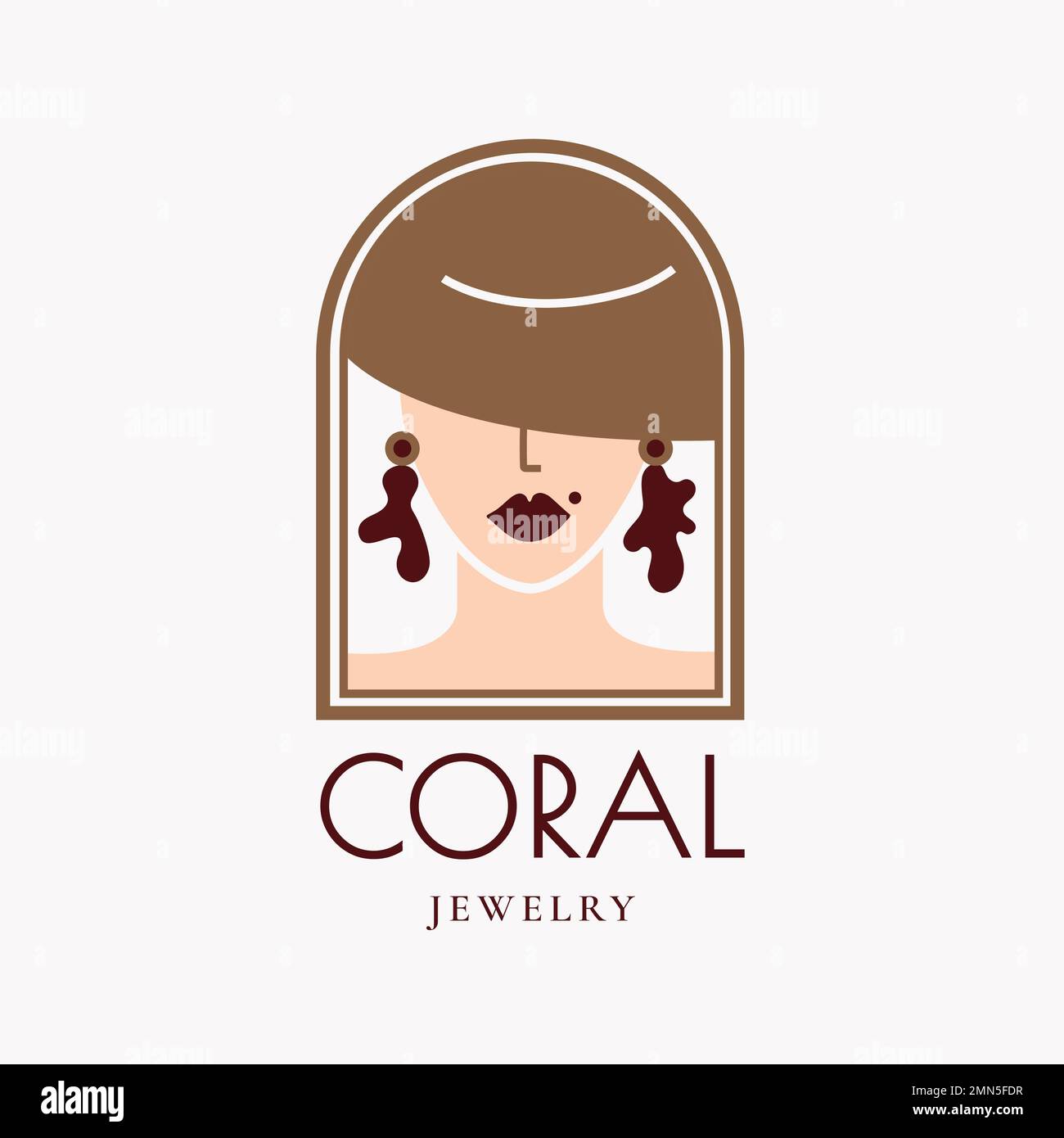 Aesthetic business logo template, jewelry shop branding design vector ...