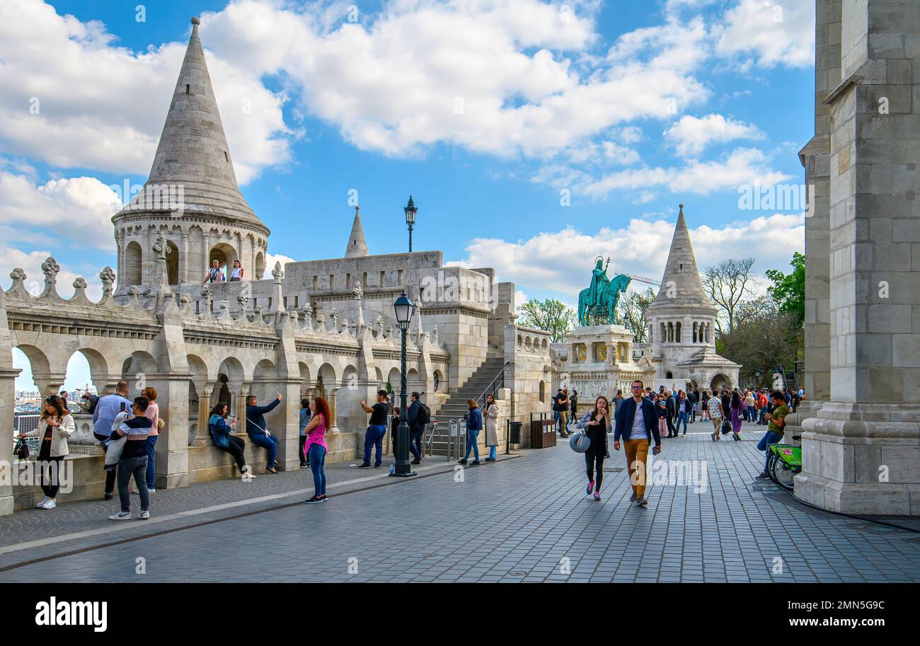 Budapest, Hungary. Fisherman's Bastion at the heart of Buda's Castle ...
