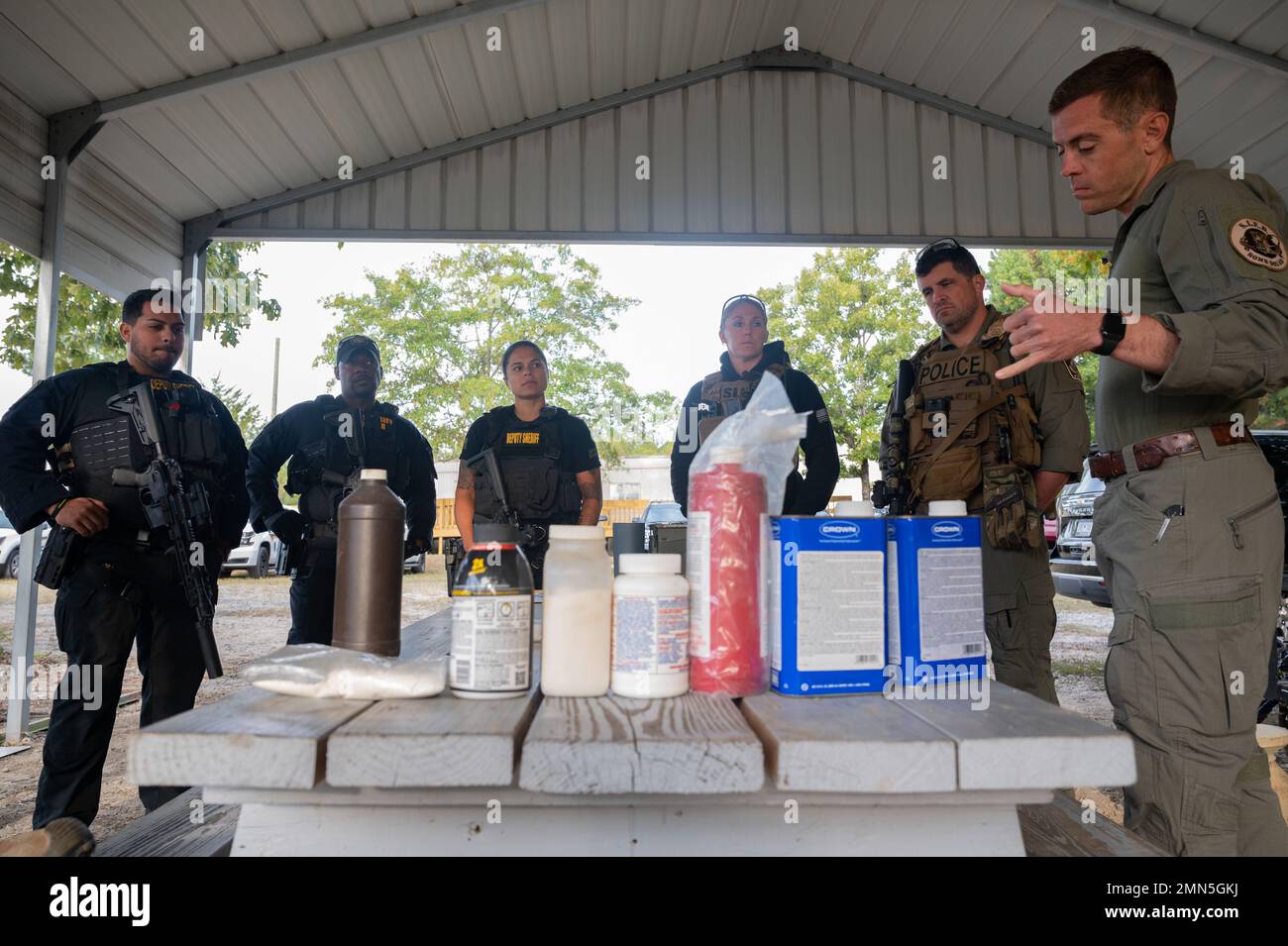 Joshua Duerkop, the South Carolina State Law Enforcement Division commander, discusses products ...