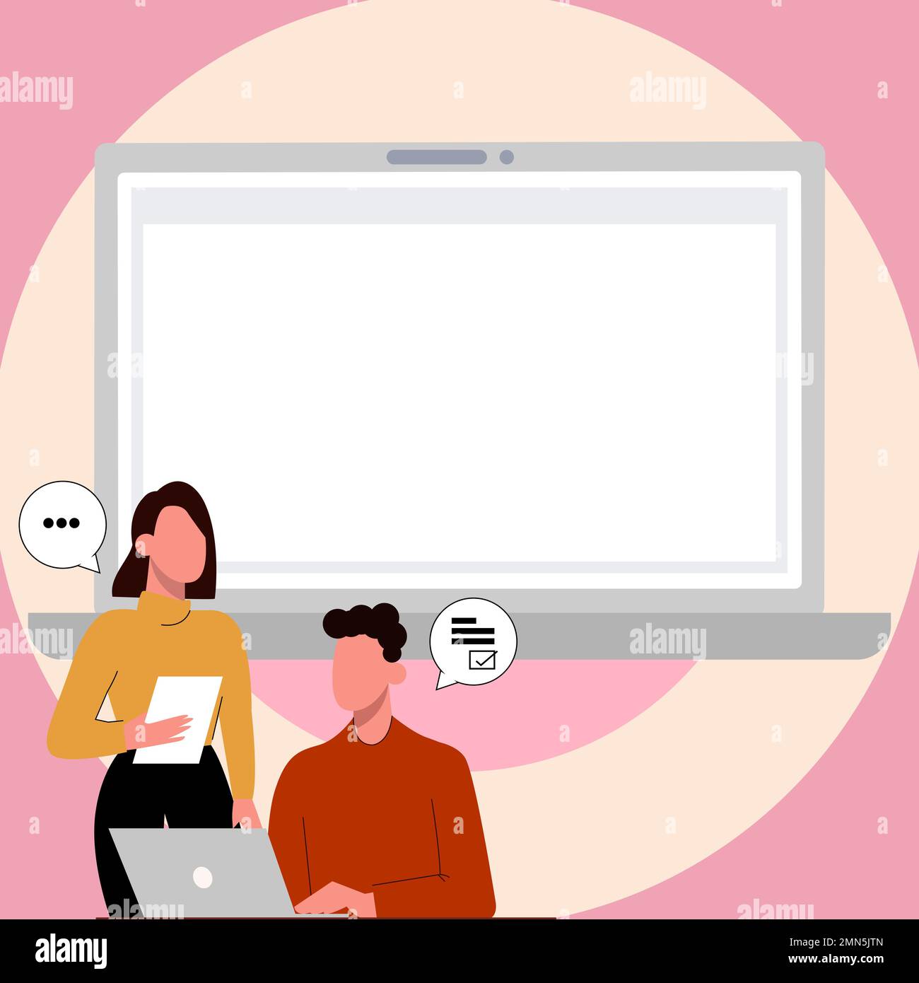 Discussing latest news business Stock Vector Images - Alamy