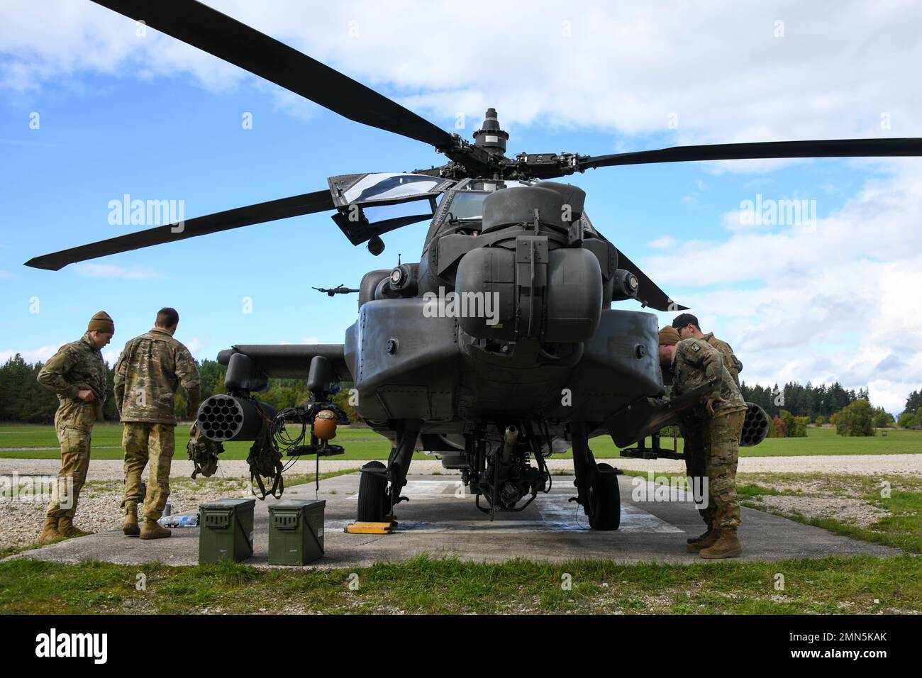 U.S. Soldiers assigned to 12th Combat Aviation Brigade conduct pre ...