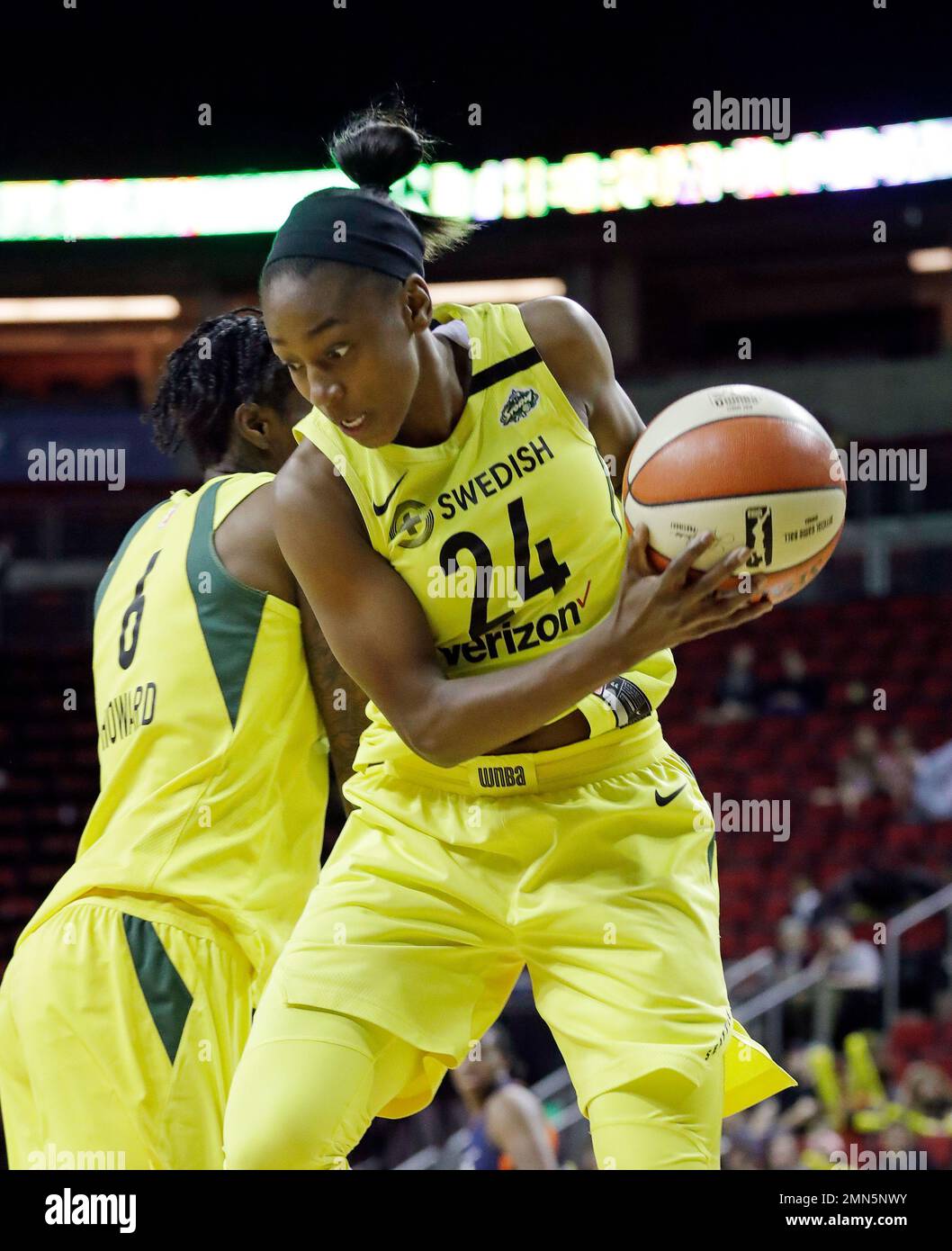 Seattle Storm's Jewell Loyd in action against the Connecticut Sun in ...