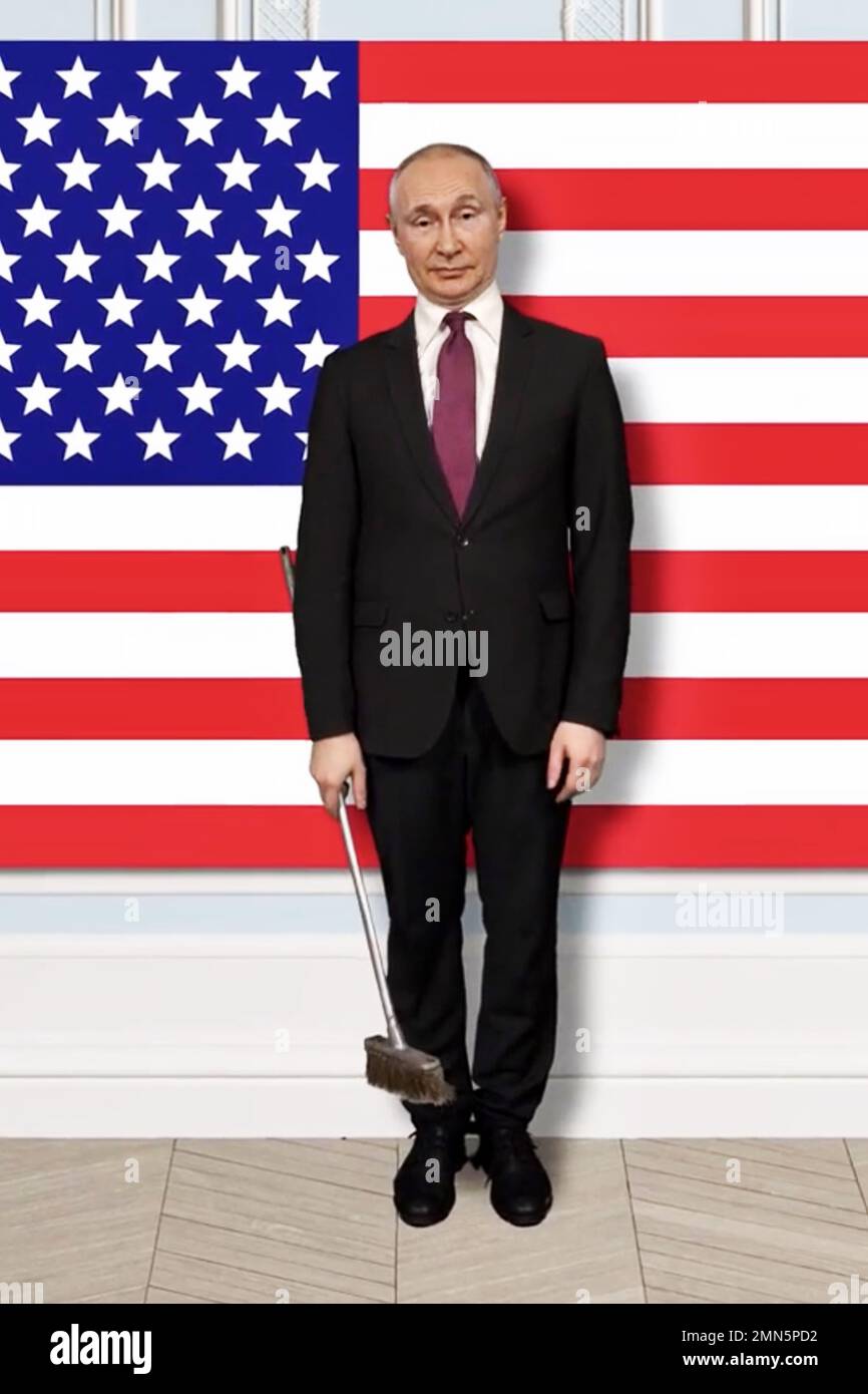 Putin's impersonator, humorous version Stock Photo - Alamy