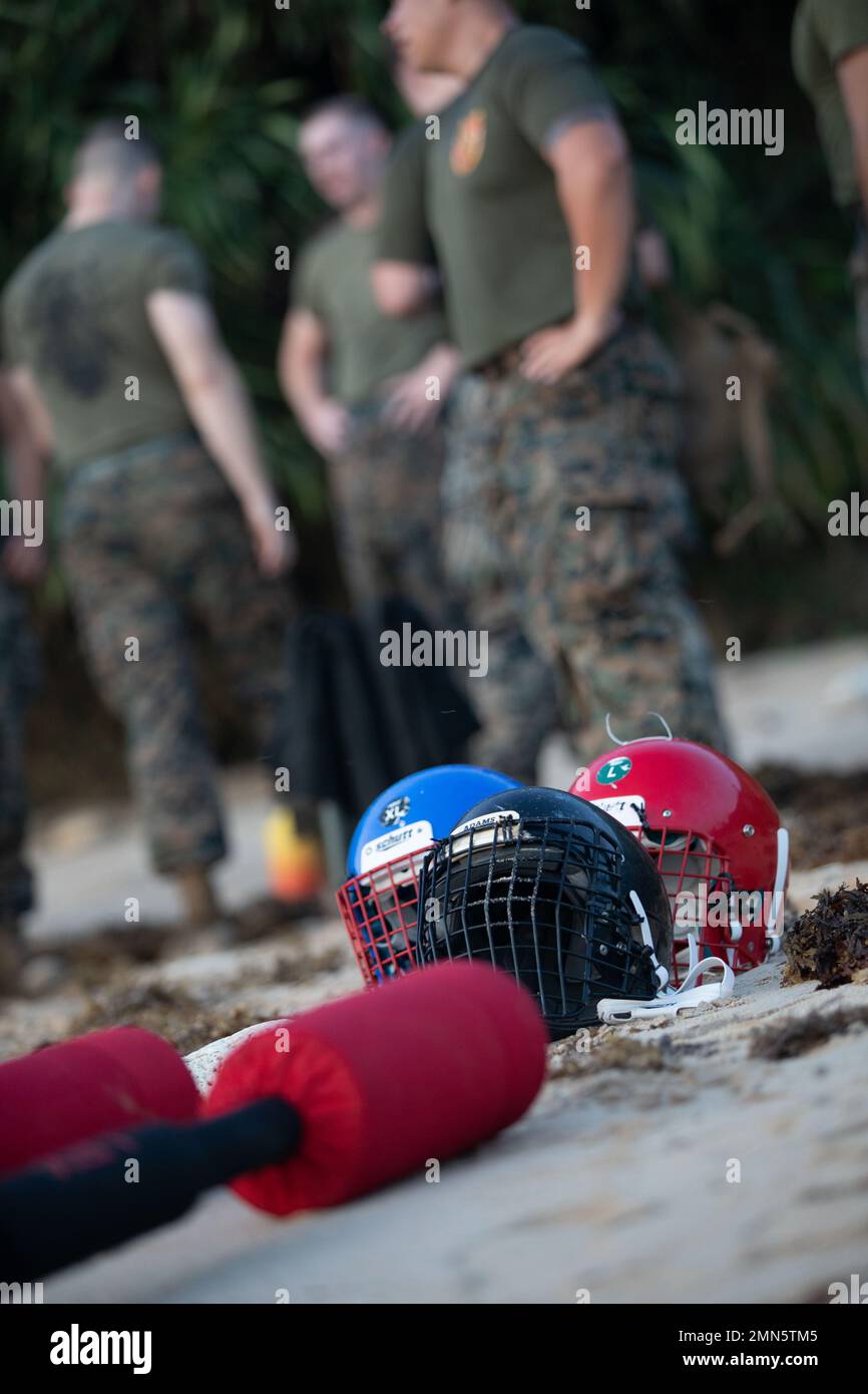 U.S. Marines with Headquarters Company, III Marine Expeditionary Force Marine Support Battalion ...