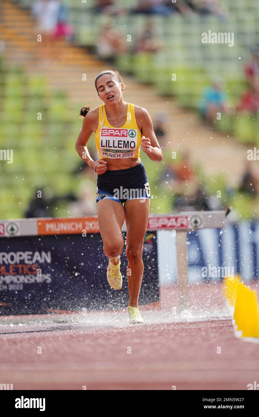 Emilia LILLEMO participating in the 3000m steeplechase of the European ...