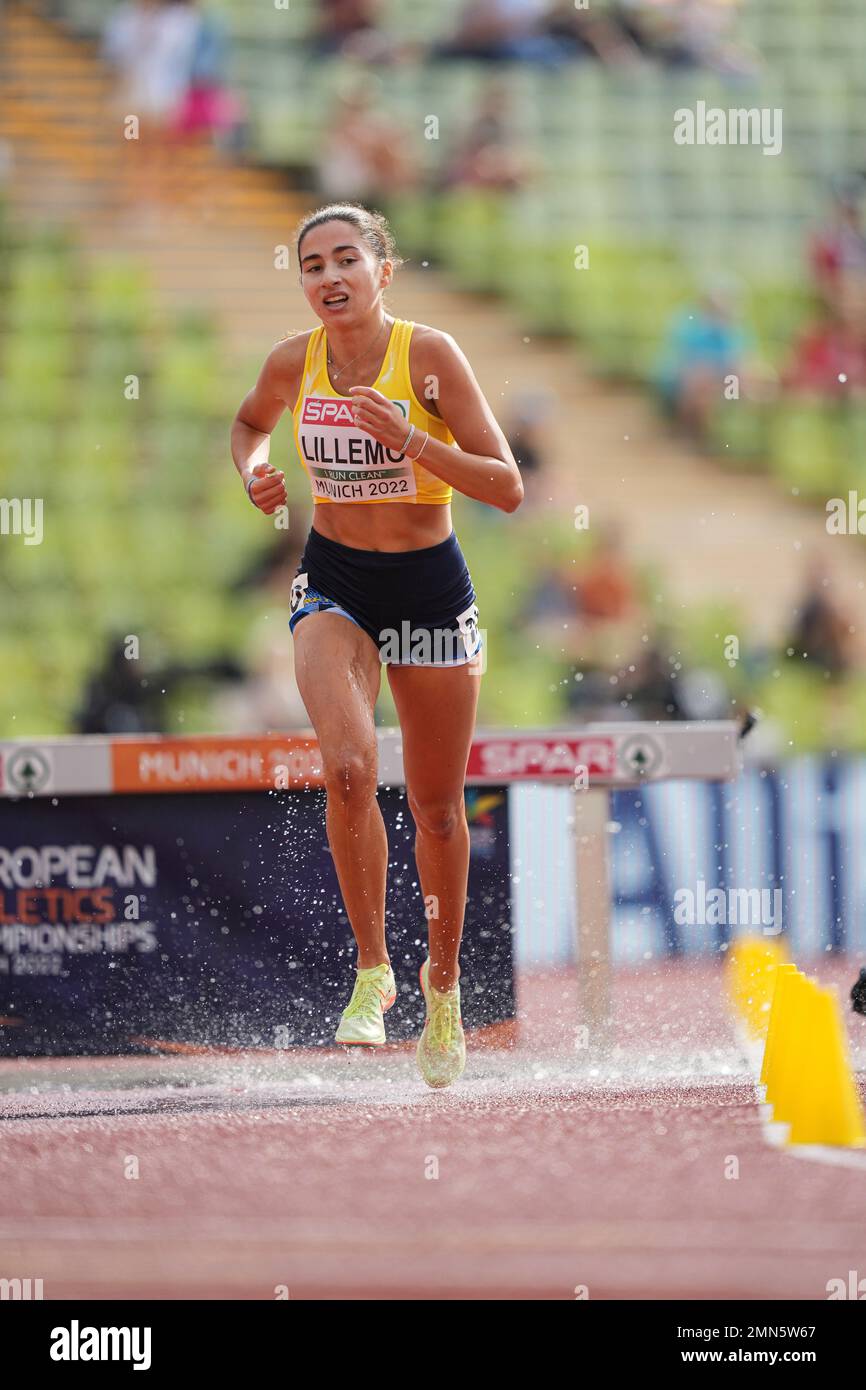 Emilia LILLEMO participating in the 3000m steeplechase of the European ...