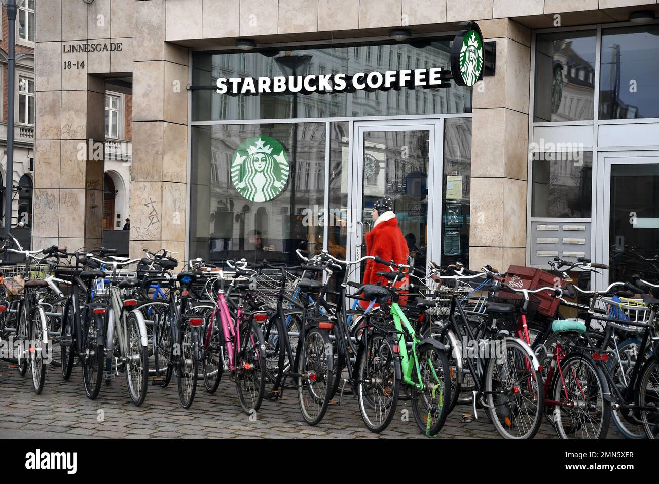 Copenhagen/Denmark/30 January 2023/Seattle coffee chain starbucks ...