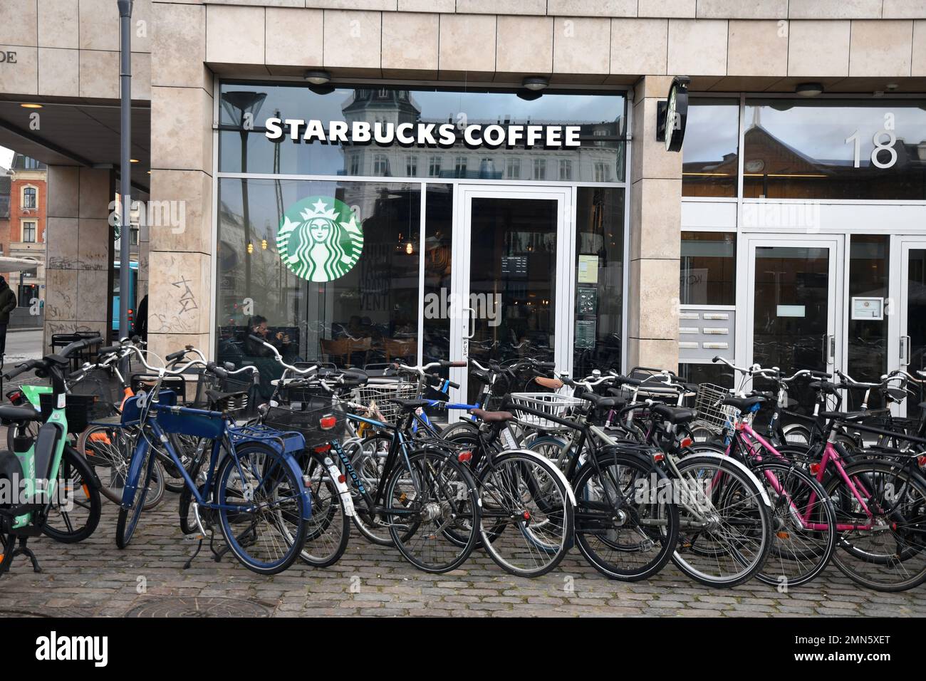 Copenhagen/Denmark/30 January 2023/Seattle coffee chain starbucks ...
