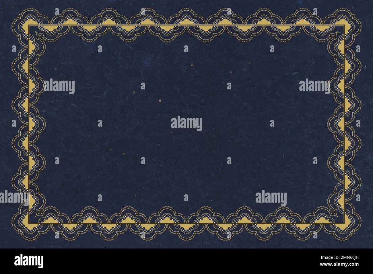 Vintage lace frame background, floral blue crochet vector Stock Vector ...