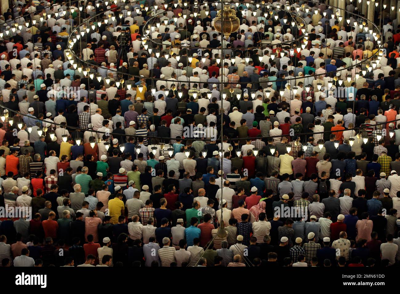 Turkey's Muslims offer prayers during the first day of Eid al-Fitr ...