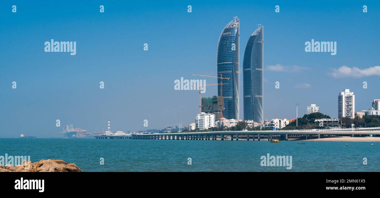 Xiamen shimao channel building Stock Photo - Alamy