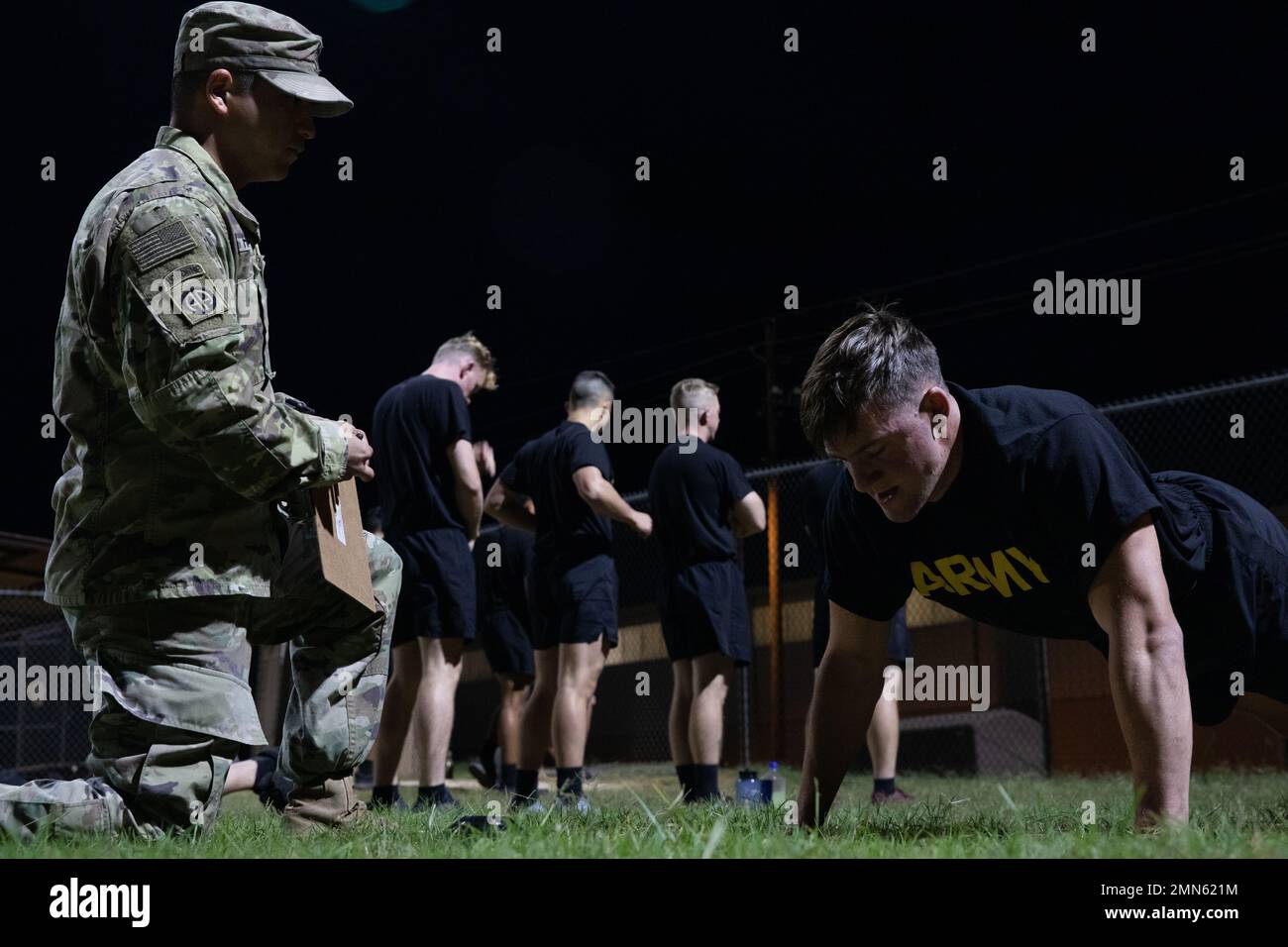 U.S. Soldiers competing in the Army Best Squad Competition take a ...