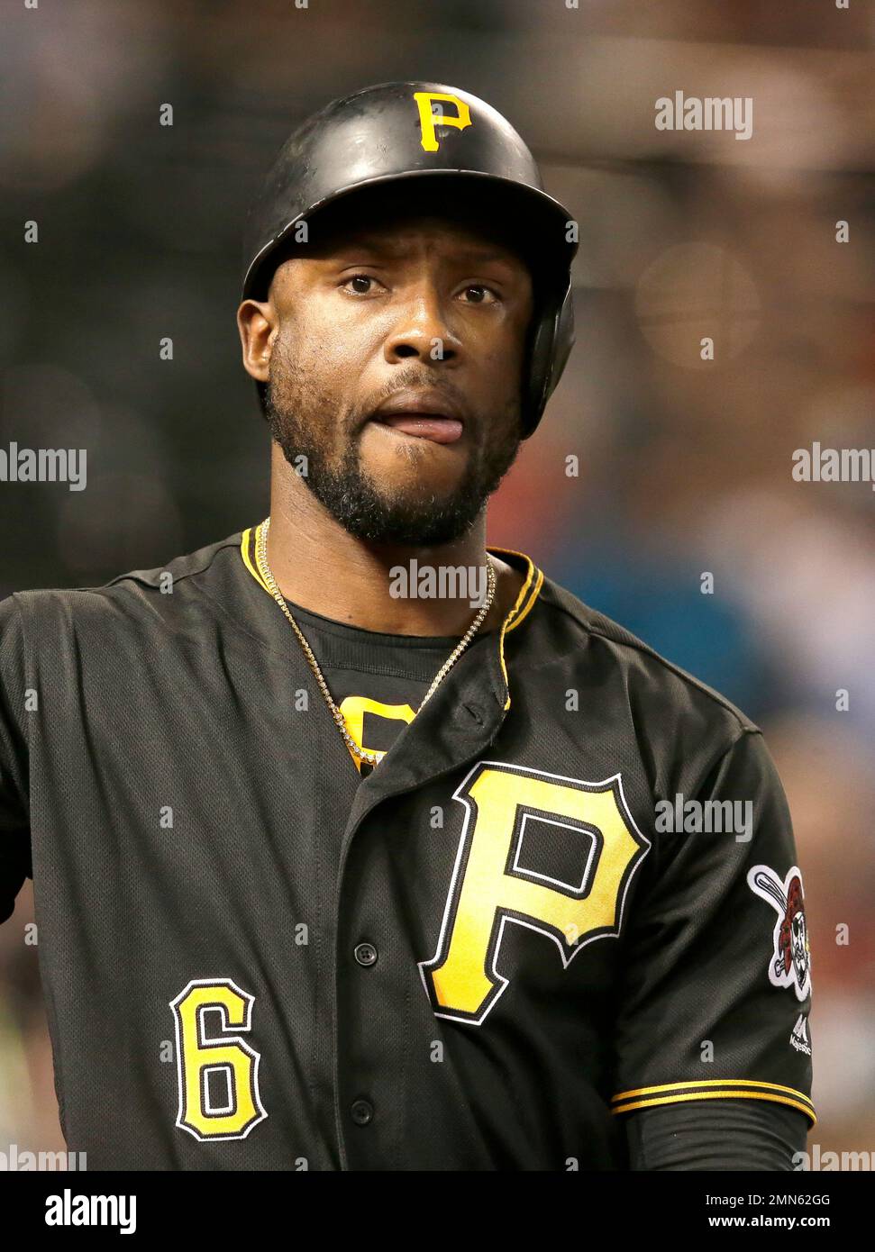 Pittsburgh Pirates center fielder Starling Marte (6) in the first ...