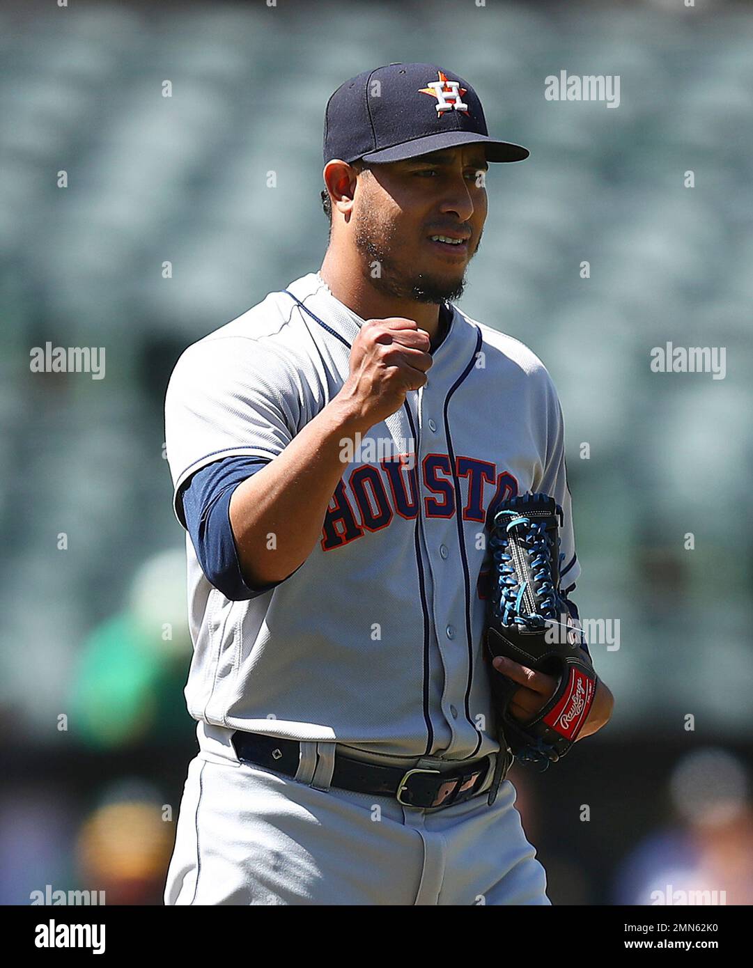 Houston Astros pitcher Hector Rondon celebrates the team's 7-3 win over ...