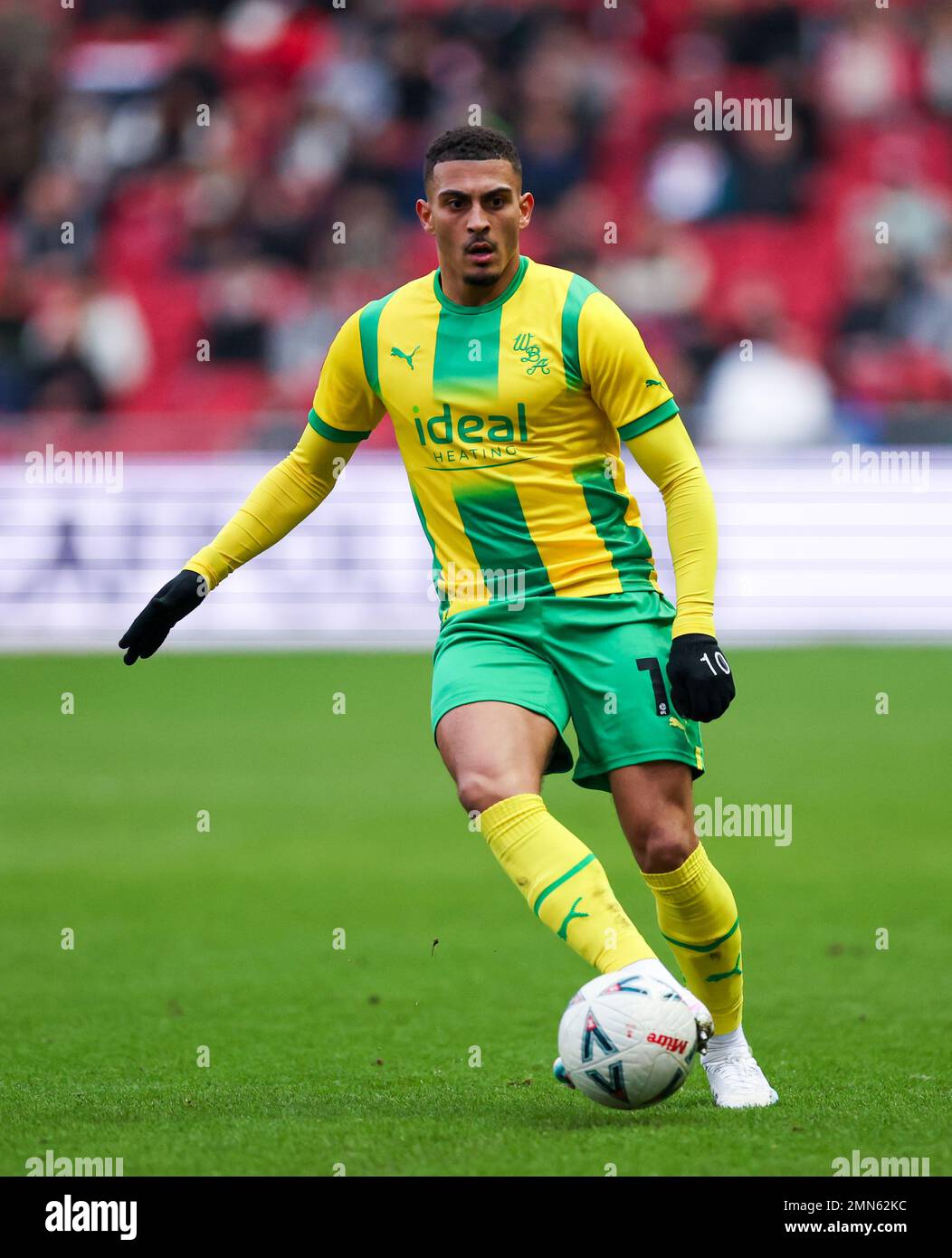 West Bromwich Albion’s Karlan Grant in action during the Emirates FA ...
