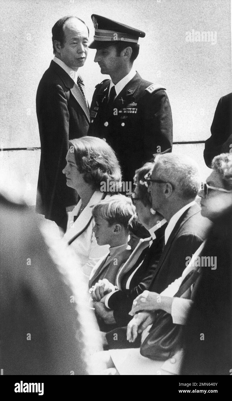 South Korean Ambassador Pyong-choon Hahm walks past Capt. John Buczacki ...