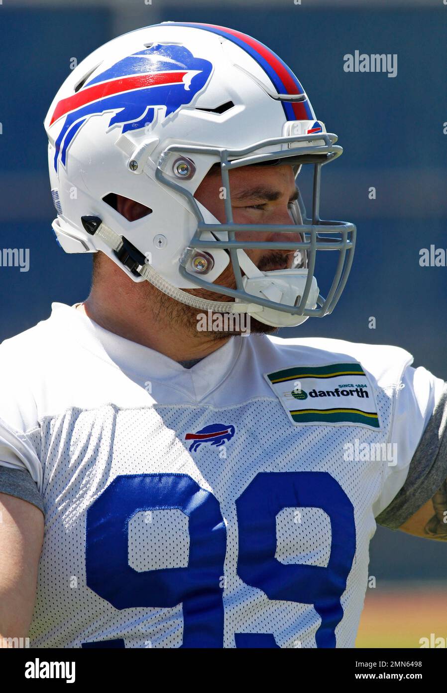Buffalo Bills rookie defensive linemen Harrison Phillips (99) looks on ...