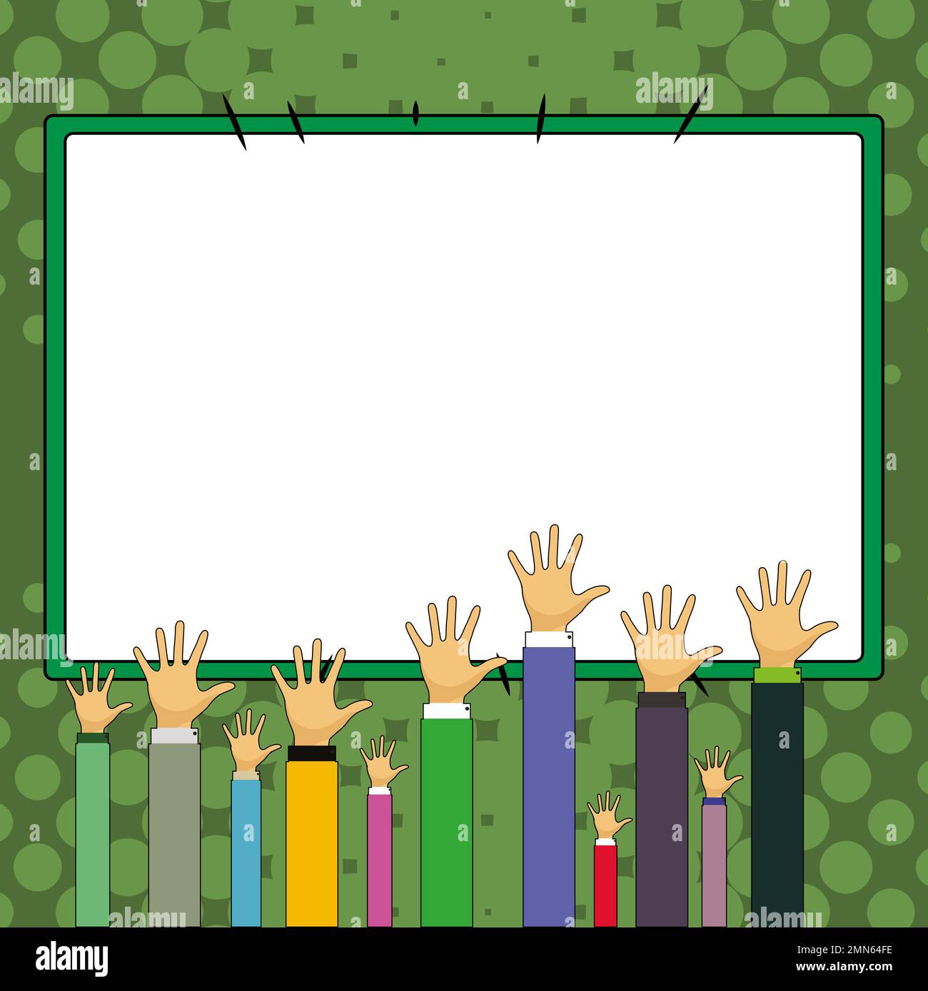 Crowd pointing up Stock Vector Images - Alamy