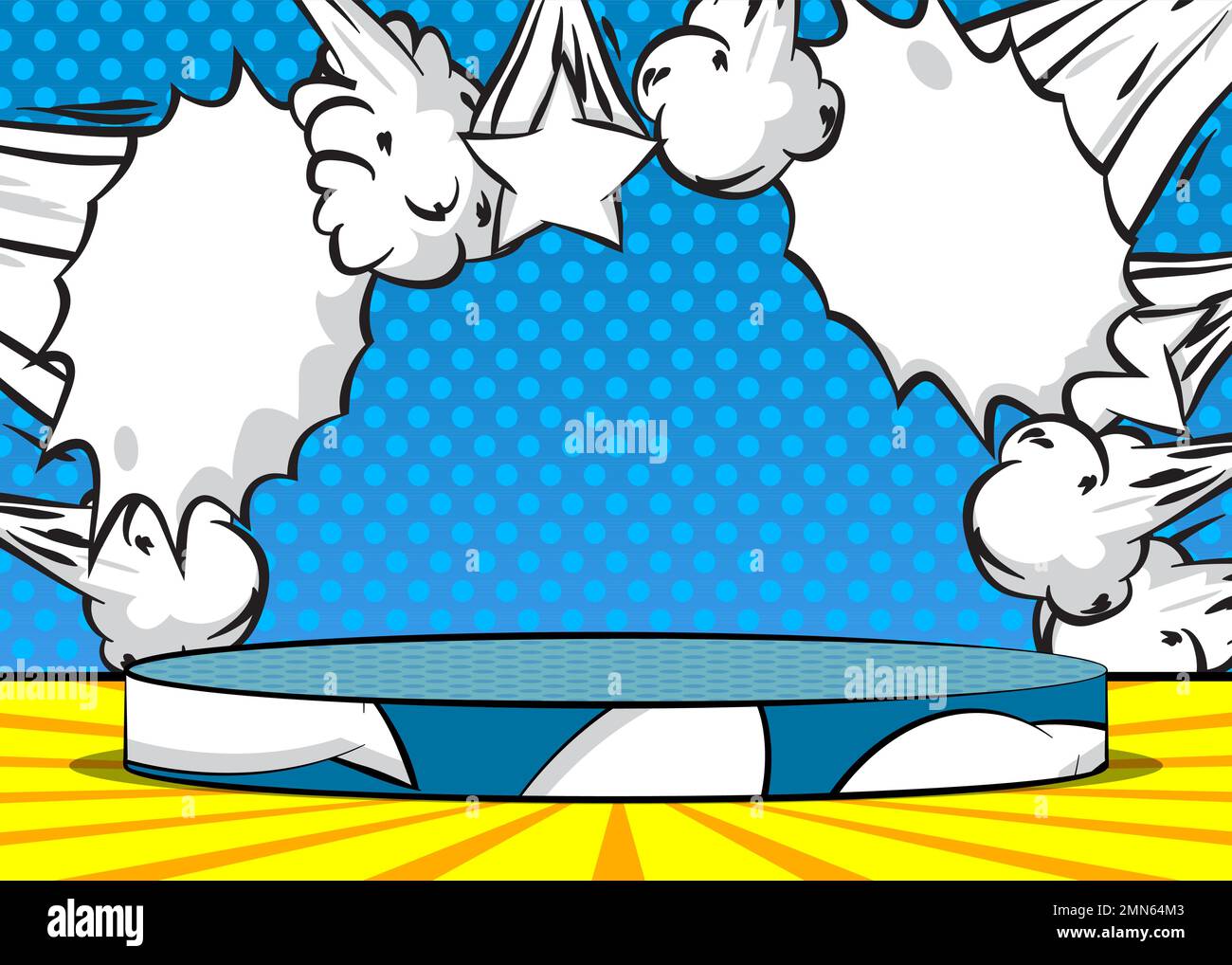 Comic Book Product podium stage for mockup presentation. Comics ...