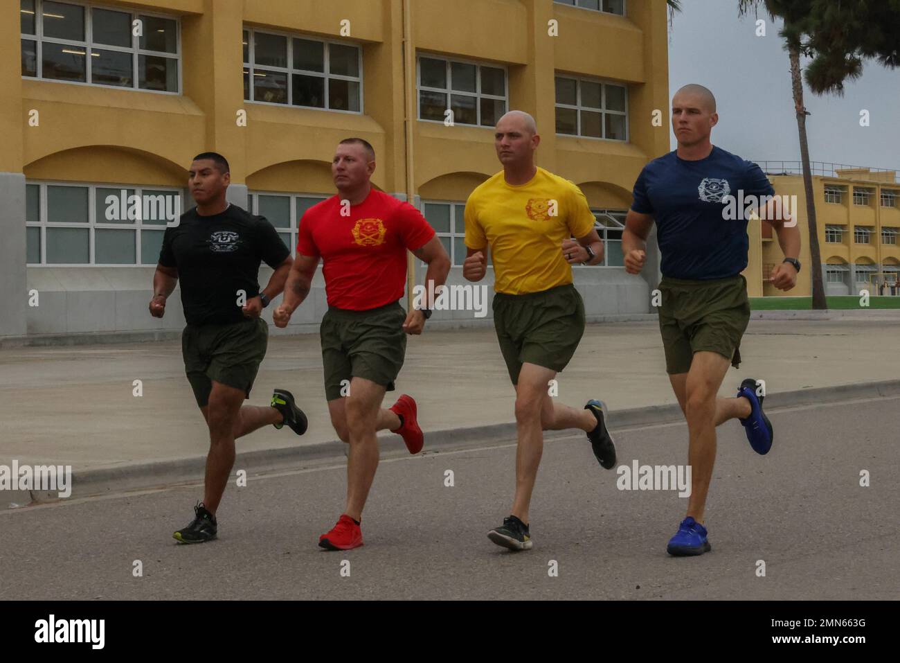 U S Marine Corps Drill Masters With Recruit Training Regiment Lead A