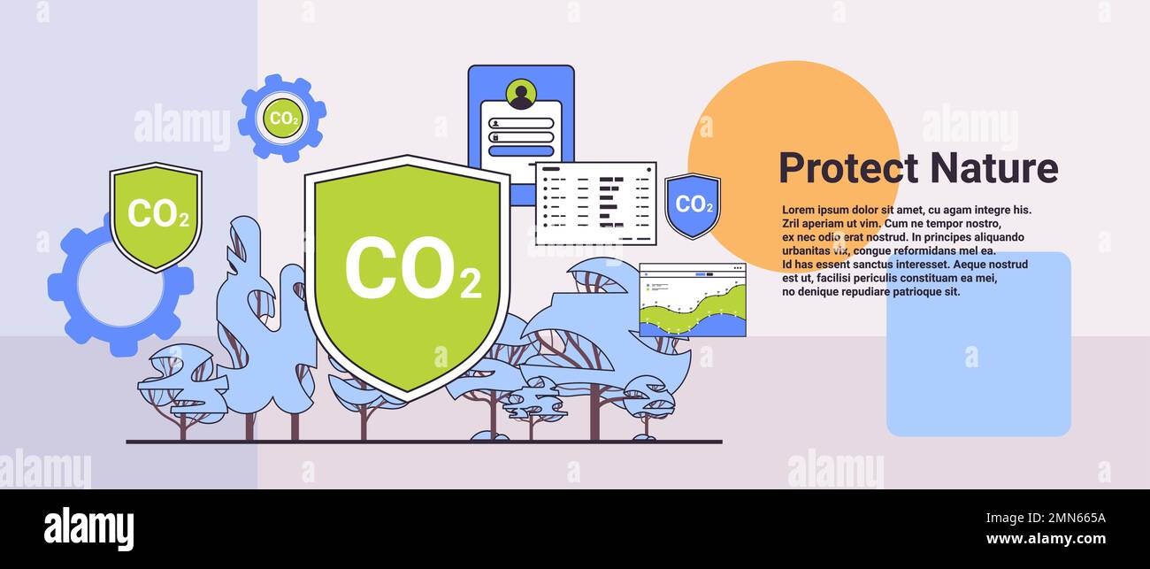 carbon credit protect nature concept responsibility of co2 emission ...