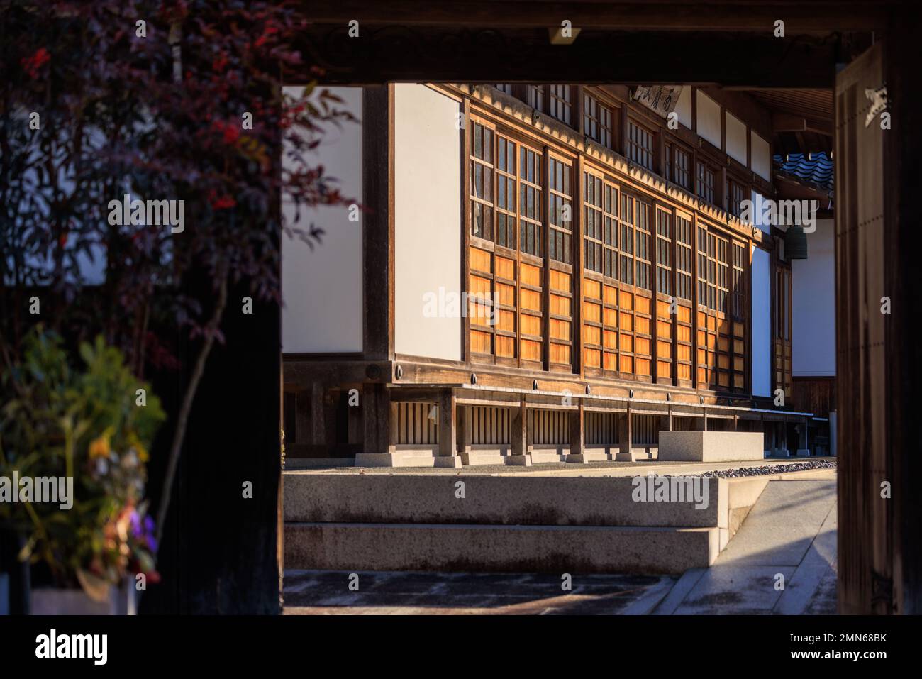 Beautiful wooden sliding doors on traditional Japanese building Stock ...