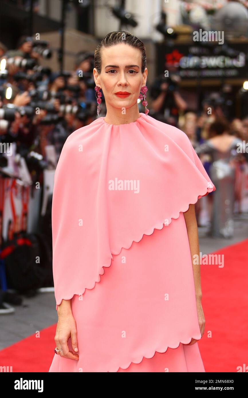 Actress Sarah Paulson poses for photographers upon arrival at the ...