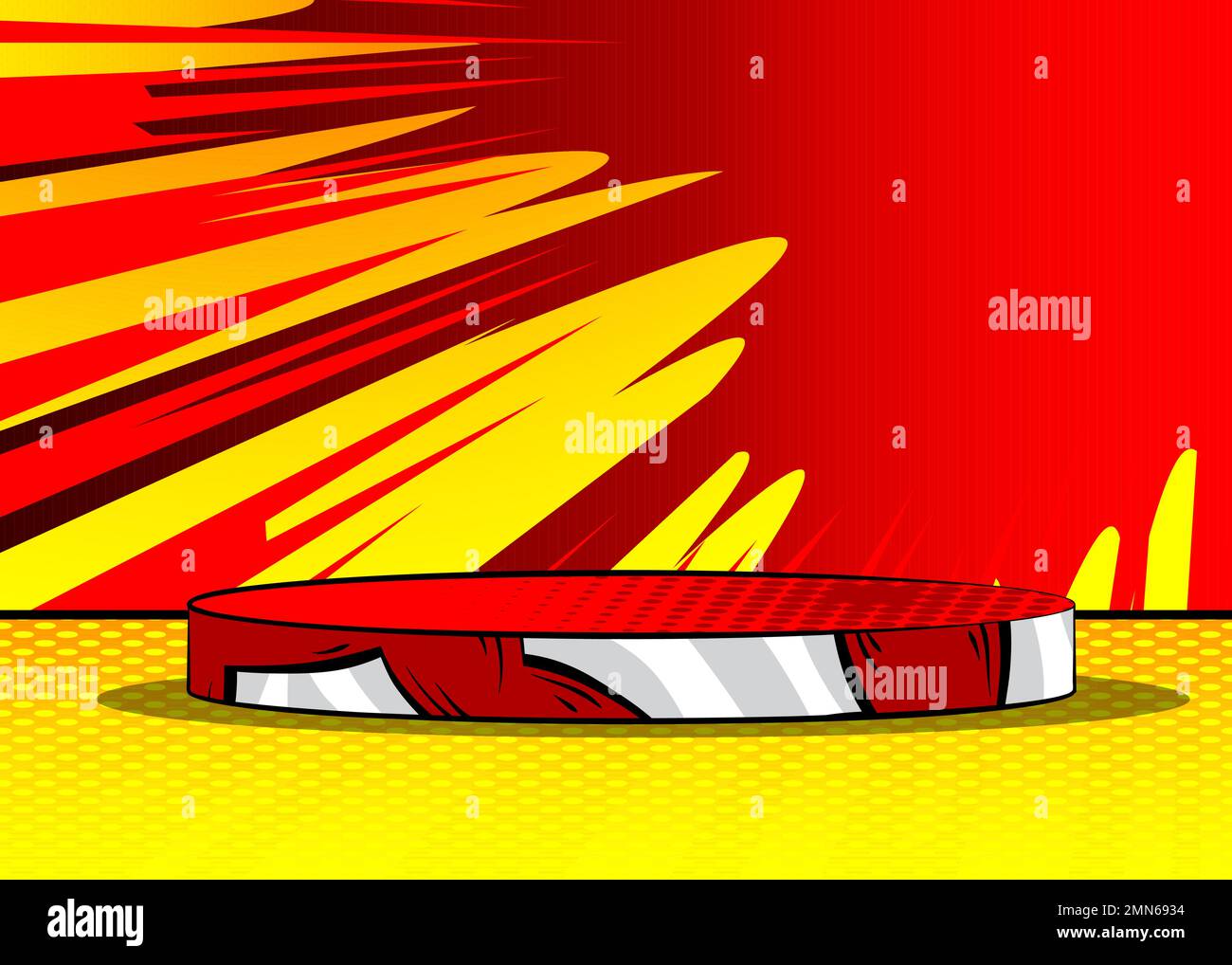 Comic Book Product podium stage for mockup presentation. Comics ...