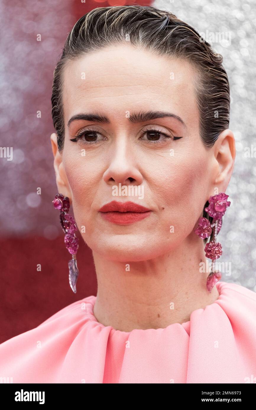 Actress Sarah Paulson poses for photographers upon arrival at the ...
