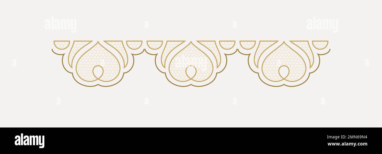 Lace heart pattern brush, gold feminine border vector, compatible with ...