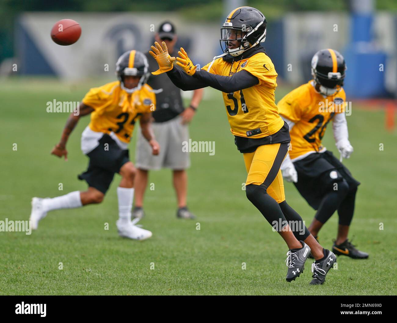 Pittsburgh Steelers cornerbacks Nat Berthe (31), Mike Hilton, right ...