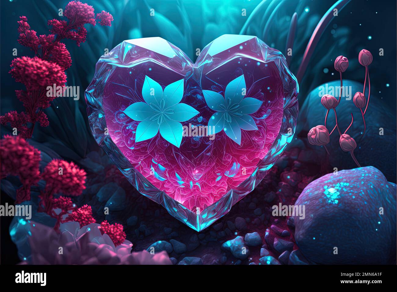 Crystal love heart hi-res stock photography and images - Alamy